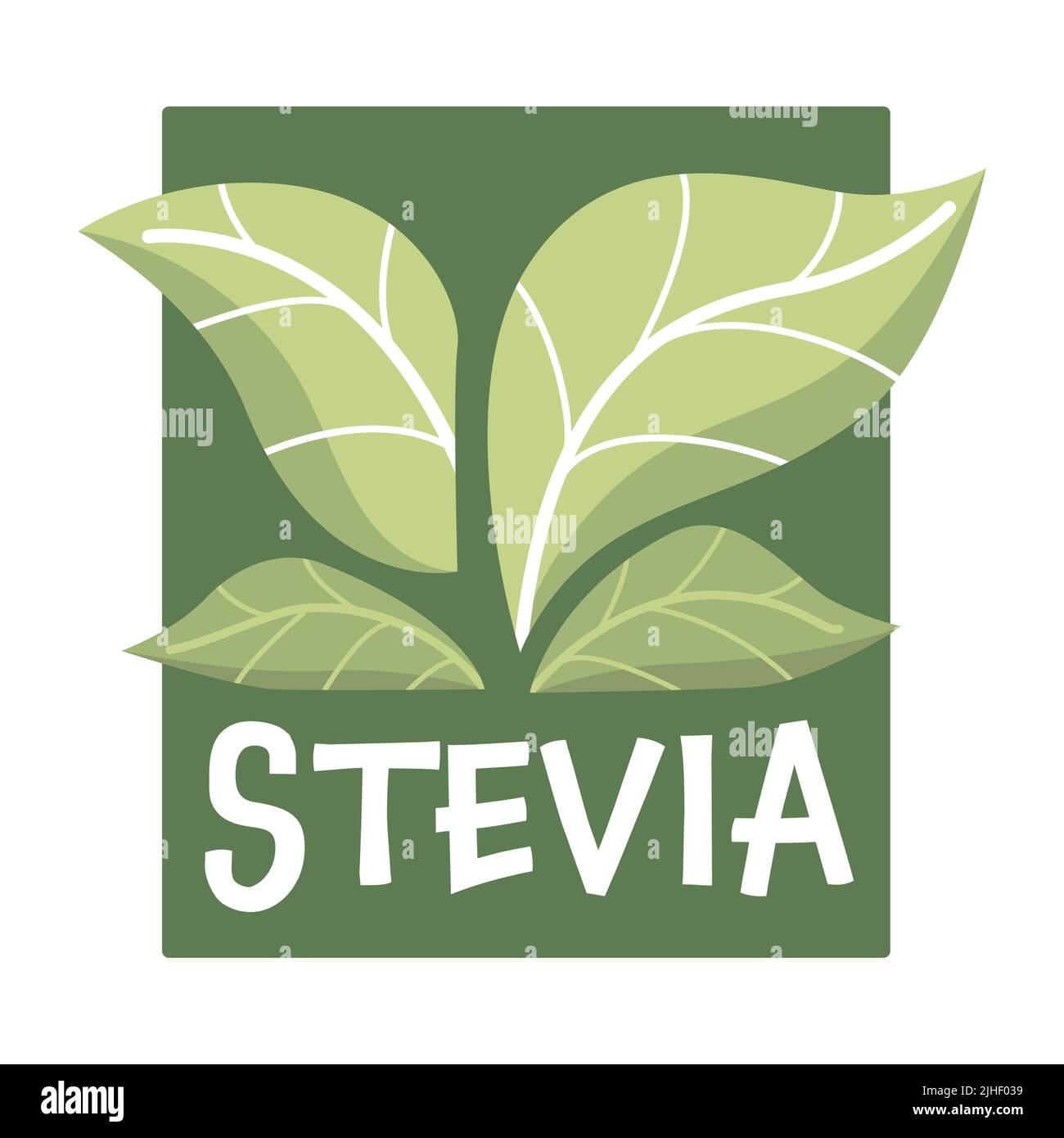 Stevia sweetener vector logo template. Green leaf of sugar Stock Vector ...