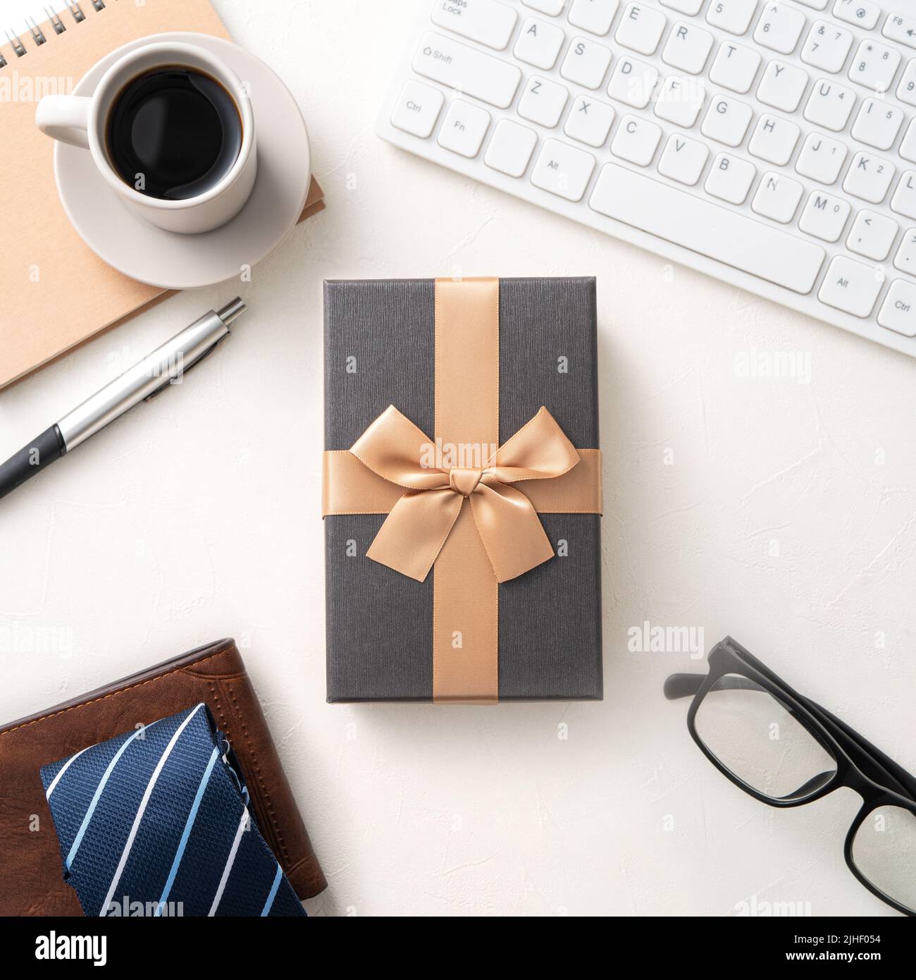 Father's day gift idea background design concept with gift box on ...