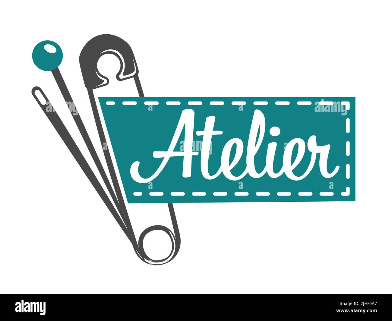 Mannequin and sewing tools atelier and tailor service isolated icons ...