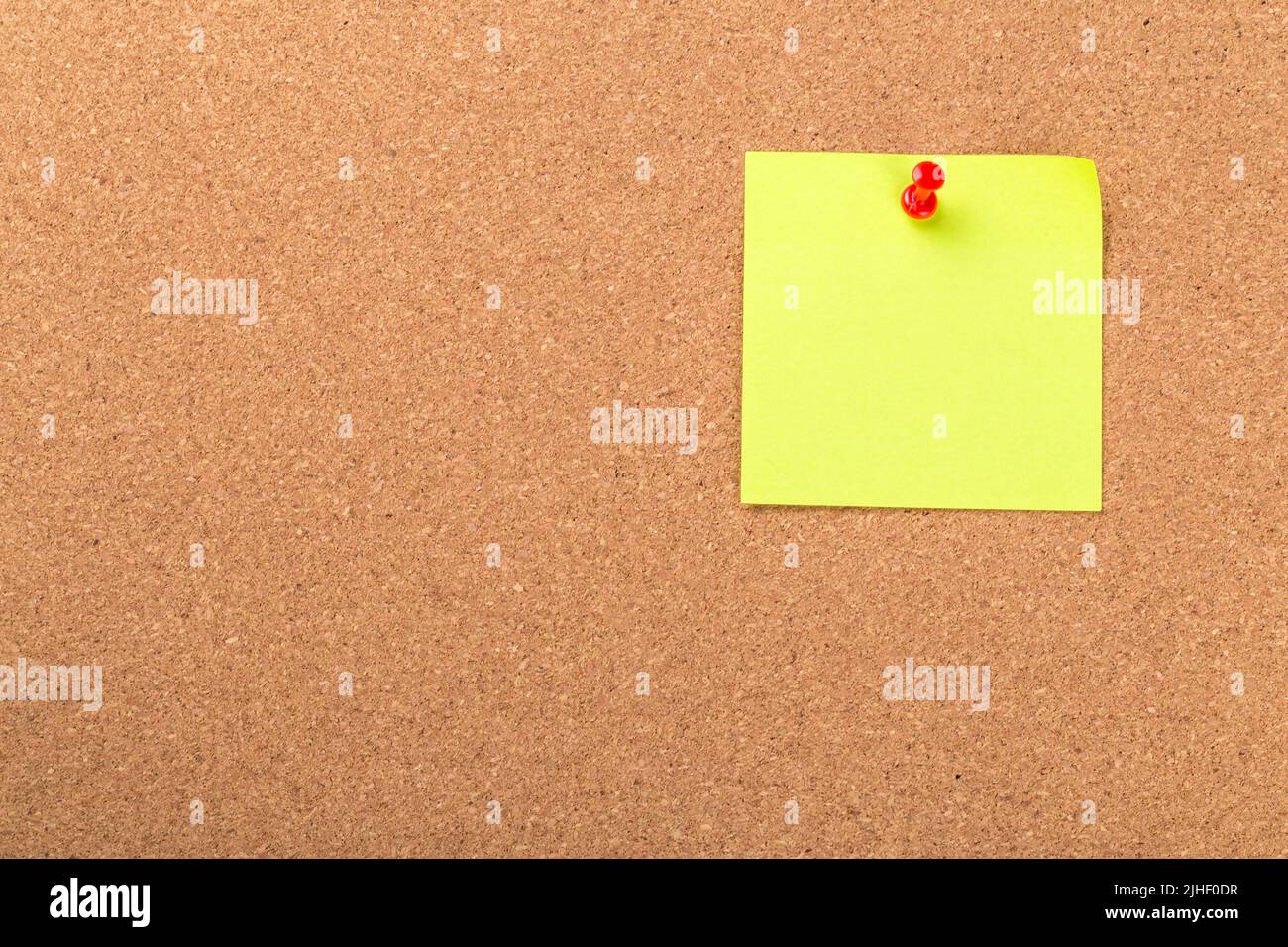 sticky note or post is on cork bulletin billboard Stock Photo - Alamy
