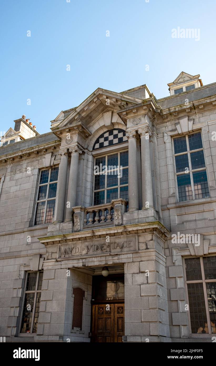 Aberdeen, Scotland, UK – June 26 2022. Old historical building built ...