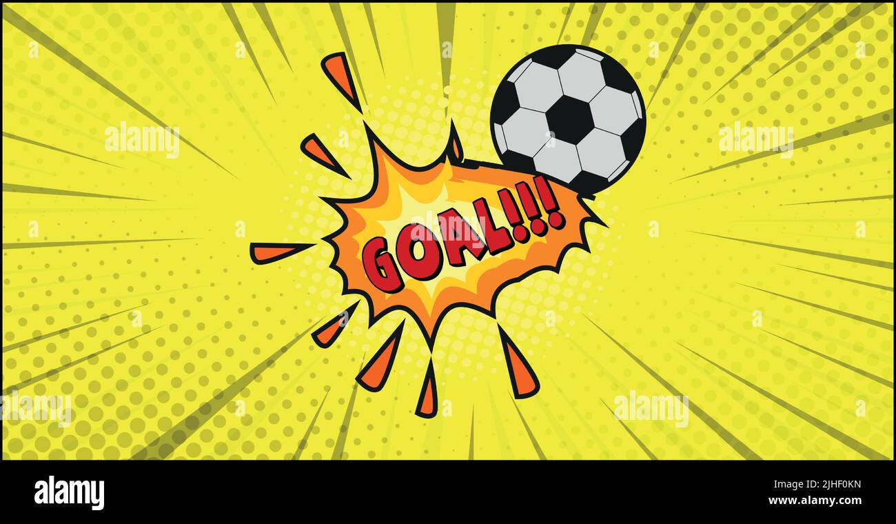 Comic lettering GOAL on white background - Vector illustration Stock ...