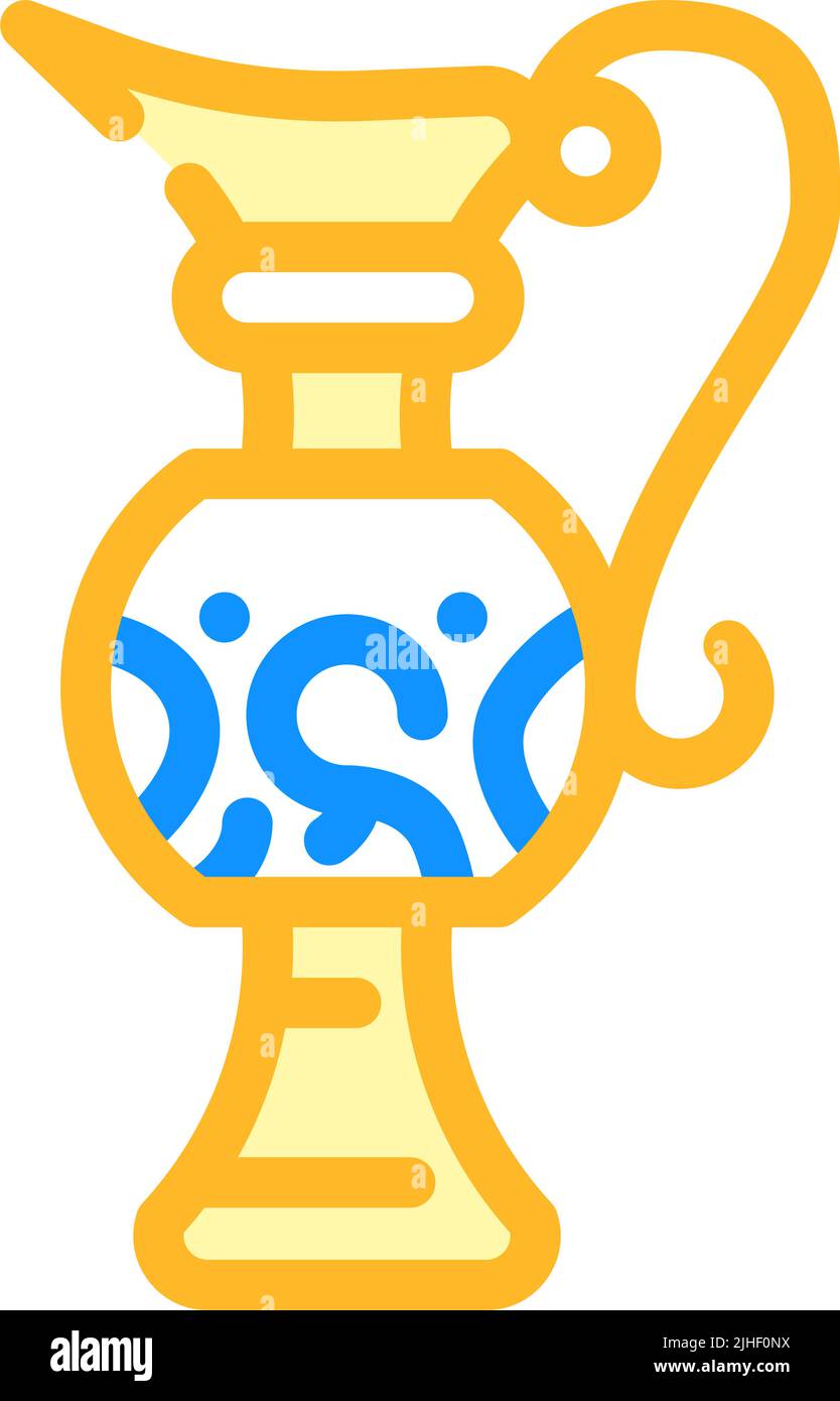 ancient arabic jug for beverage color icon vector illustration Stock ...