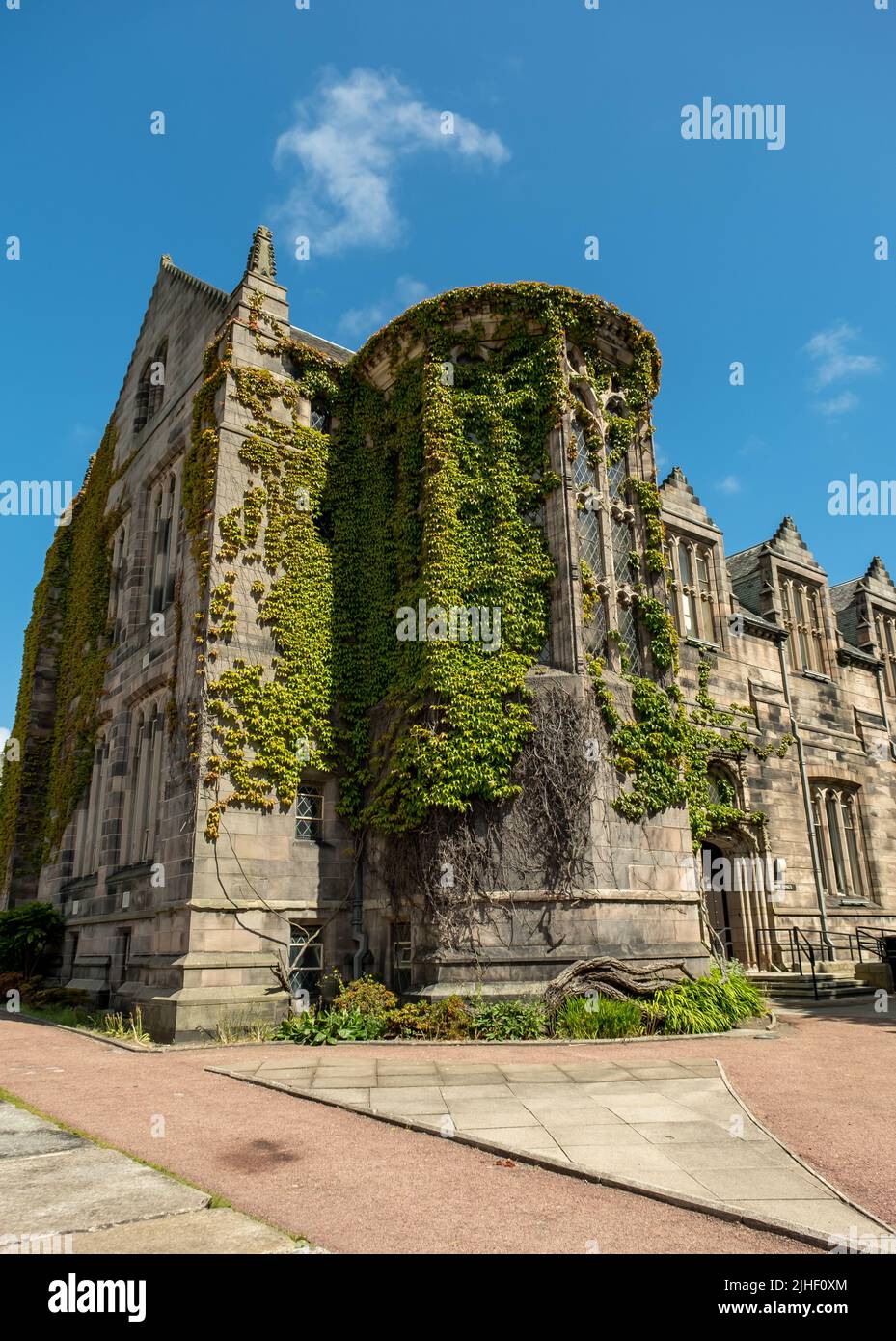 Old historical building built out of granite in Old Aberdeen, Scotland ...
