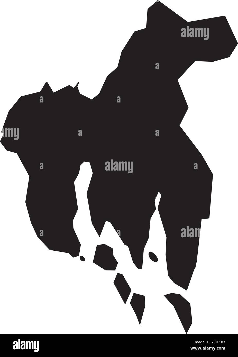 Black map of PORSGRUNN, NORWAY Stock Vector Image & Art - Alamy
