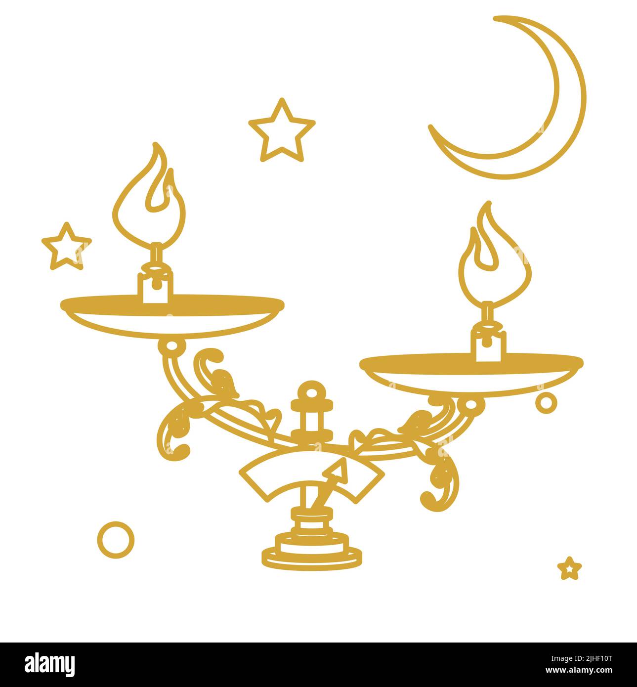 Astrology symbol in gold Stock Vector Images - Alamy