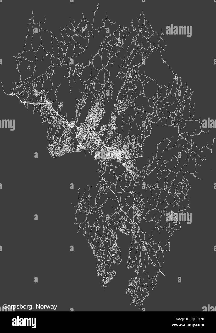 Street roads map of SARPSBORG, NORWAY Stock Vector Image & Art - Alamy