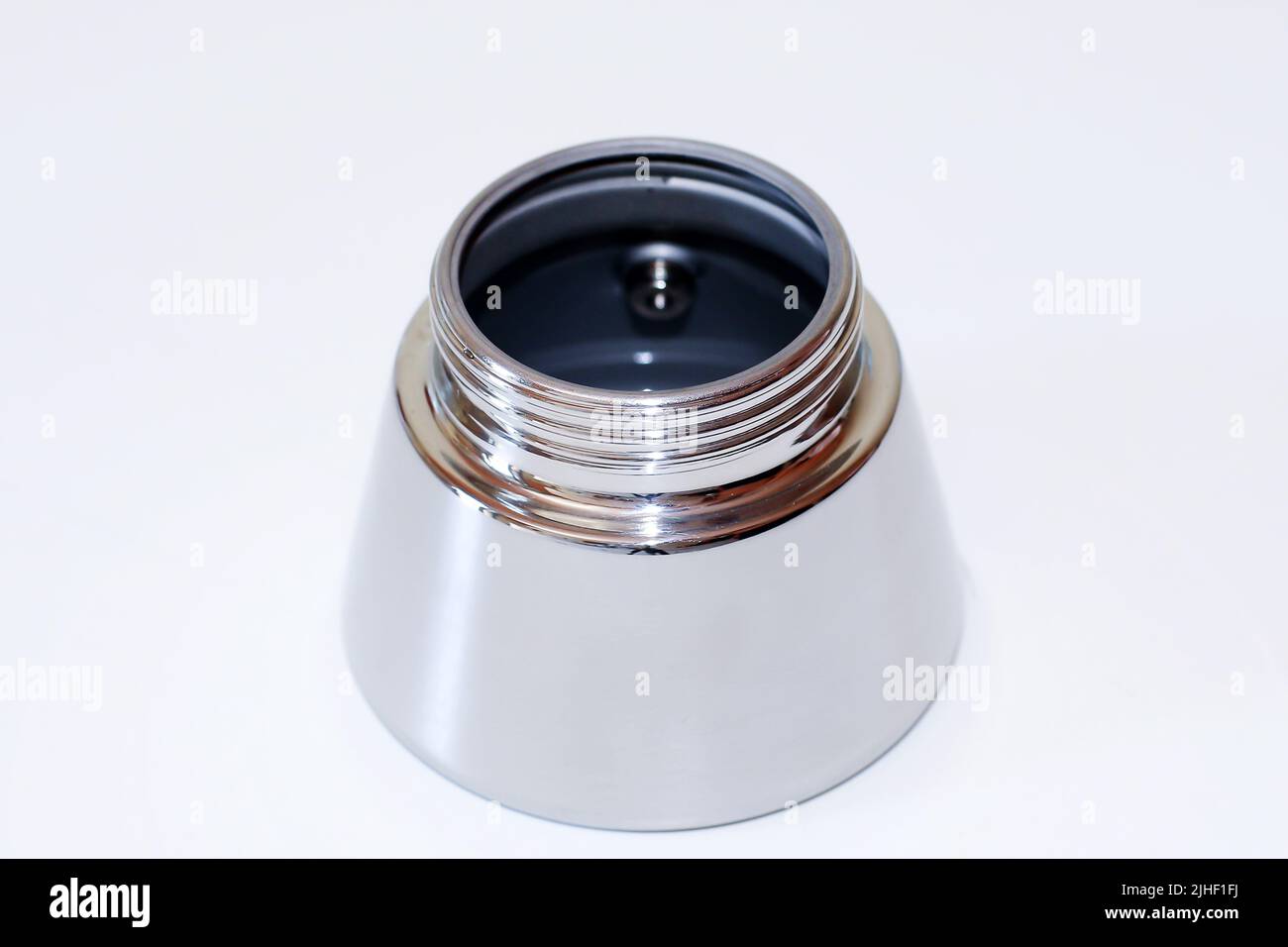 Homemade preparation of coffee with mocha. Step one - Fill the tank ...