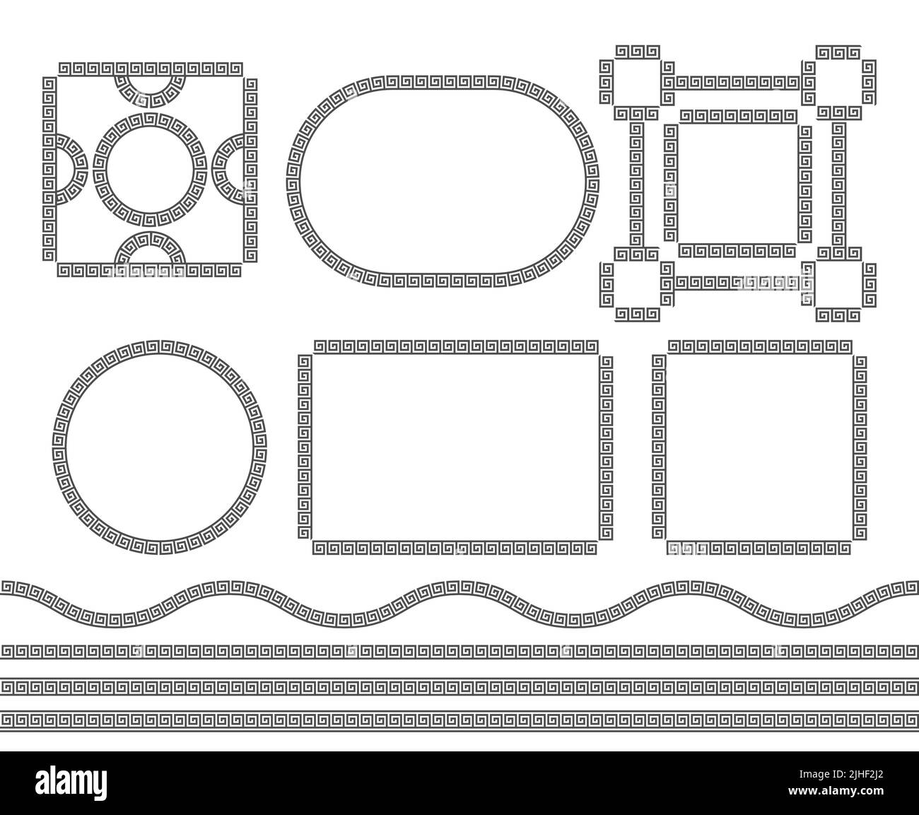 Ancient greek round pattern Black and White Stock Photos & Images - Alamy