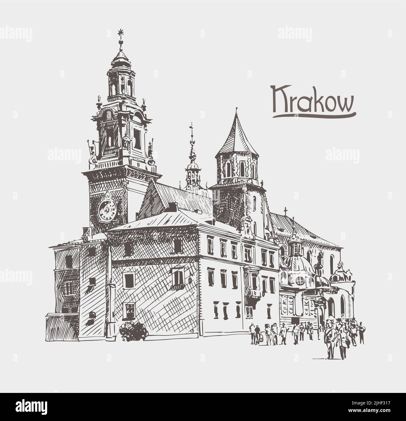 Poland church street Stock Vector Images - Alamy