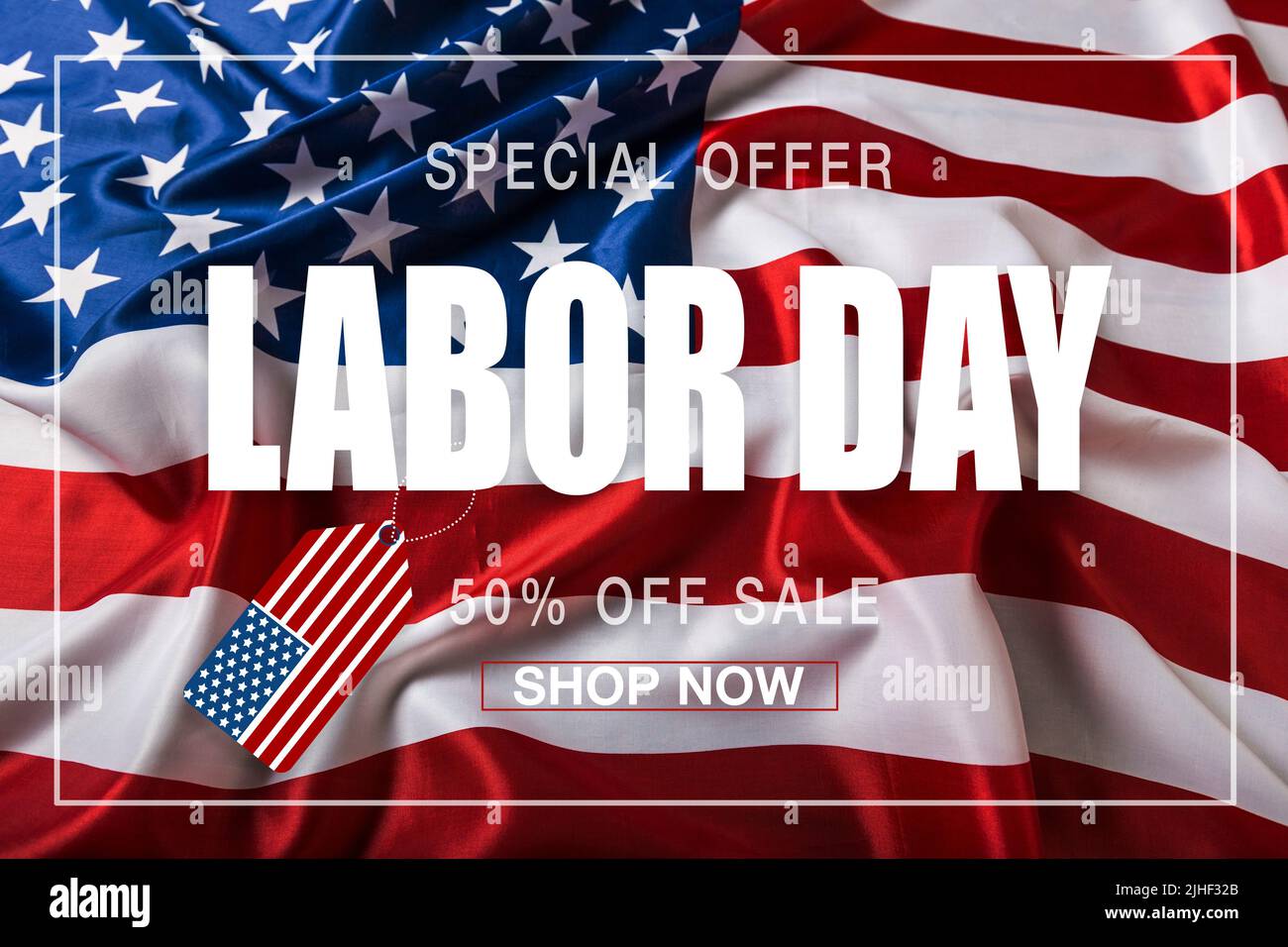 Happy Labor day banner, american patriotic background Stock Photo - Alamy