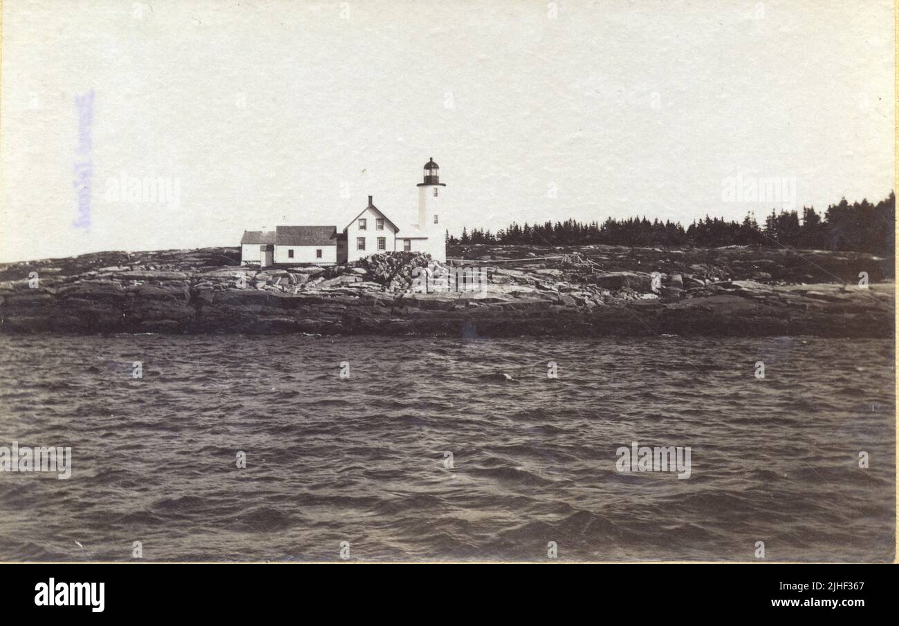 Franklin Island -- Maine. Franklin Island Light Station, Maine Stock ...