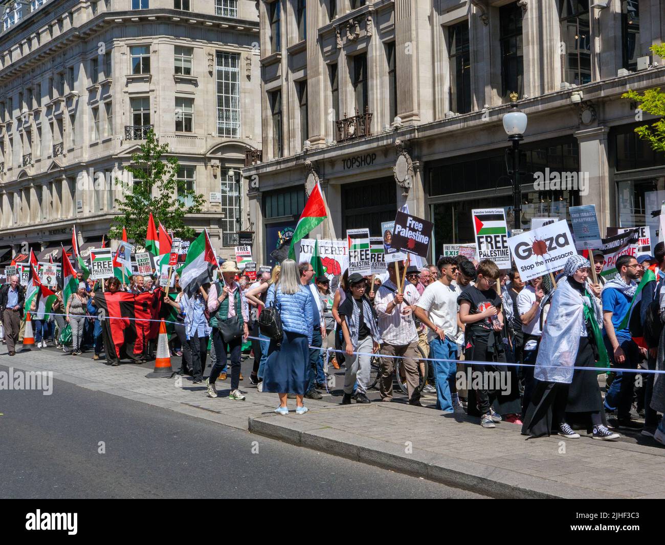 London, UK-14.5.22: demonstration on Regent Street in London in ...