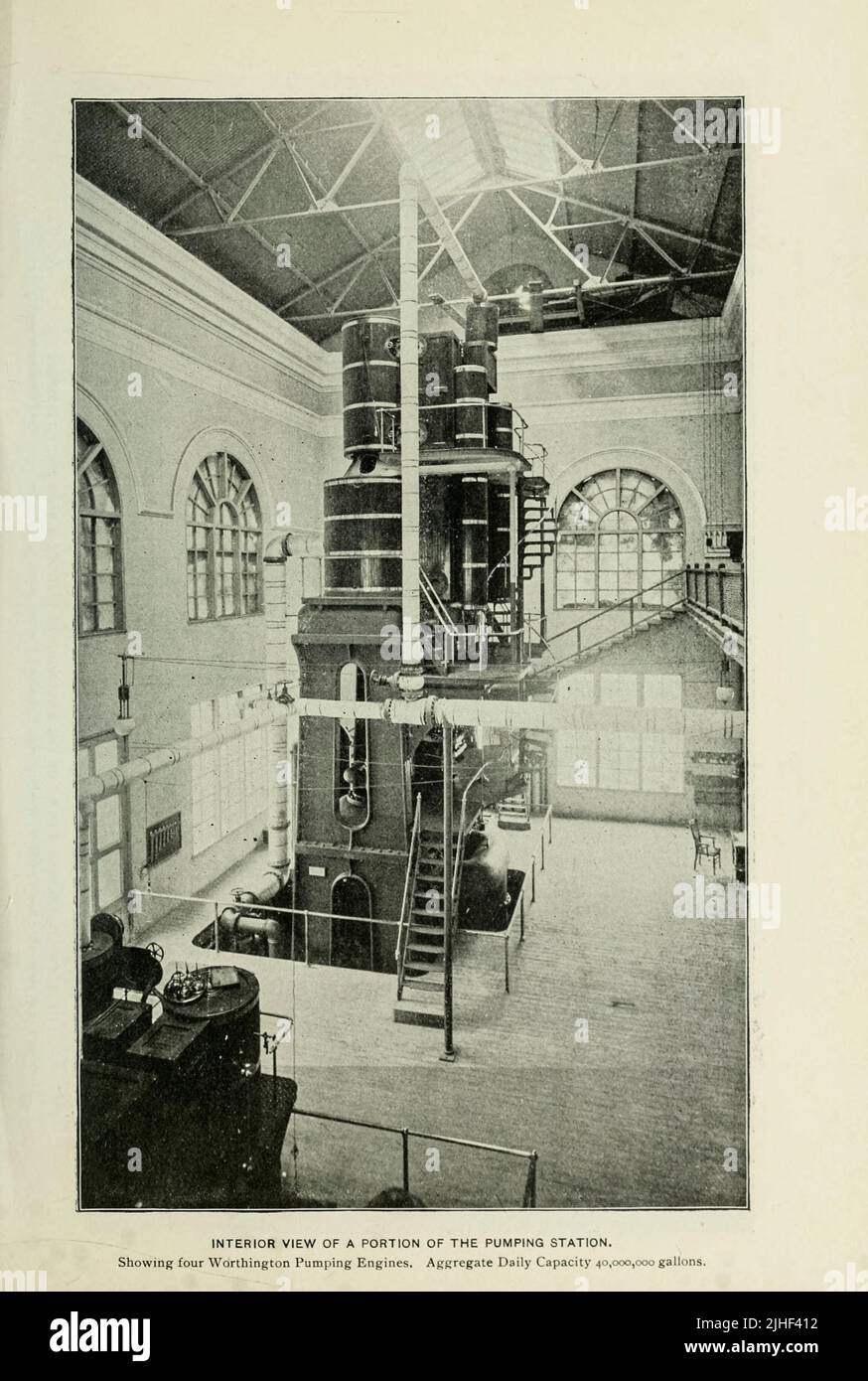 Interior view of the Pumping Station World's Columbian Exposition ...
