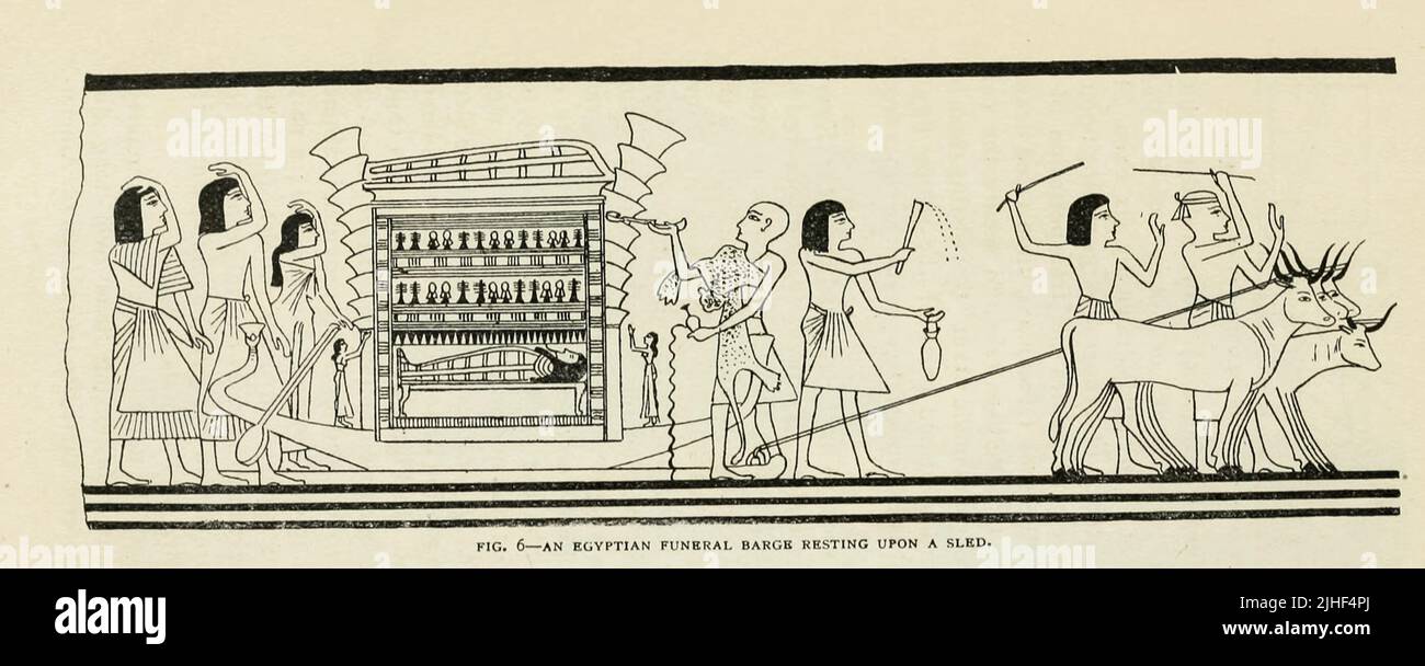 An Egyptian Funeral Barge Resting upon a Sled From the Article ' HOW ...