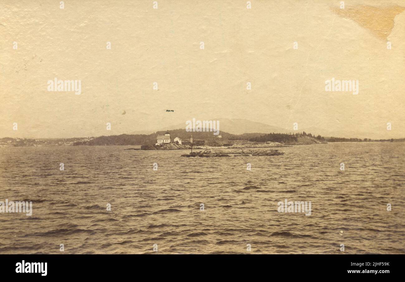 Indian Island -- Maine. Indian Island Light Station, Maine Stock Photo ...