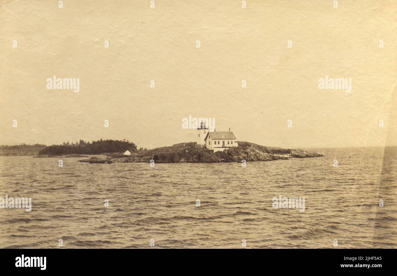 Indian Island -- Maine. Indian Island Light Station, Maine Stock Photo ...