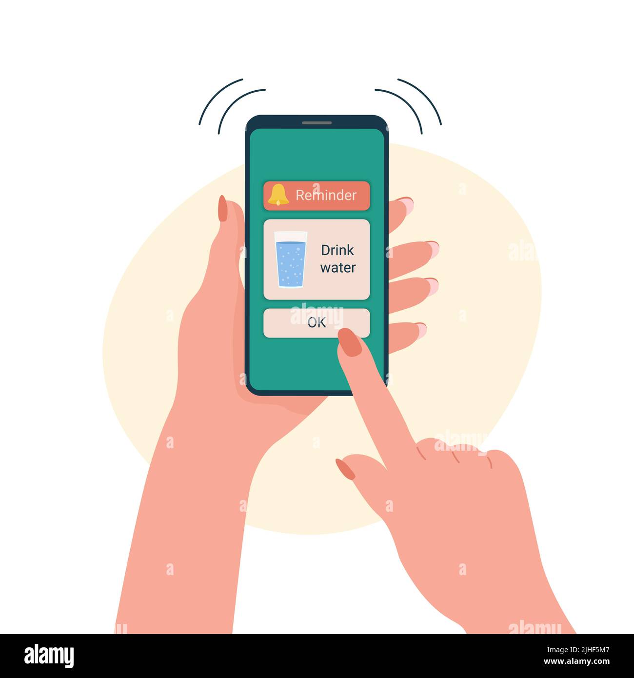 Woman drinking pure water Stock Vector Images - Alamy