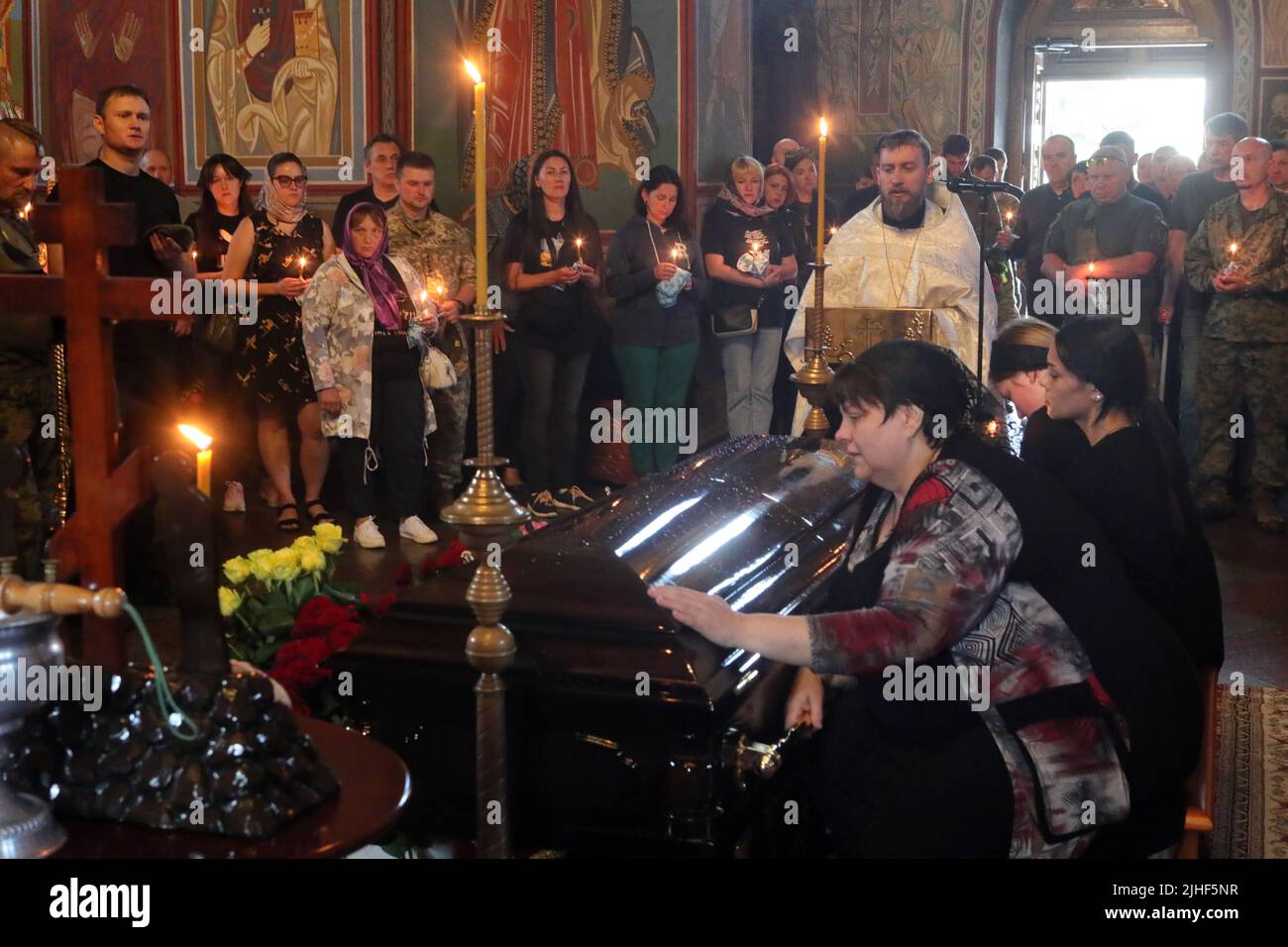 KYIV, UKRAINE - JULY 18, 2022 - A memorial service in remembrance of ...