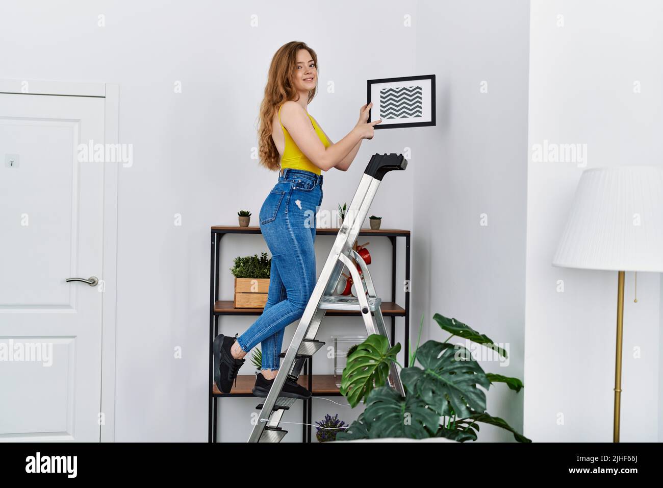 Hand finger pointing stairs hi-res stock photography and images - Alamy