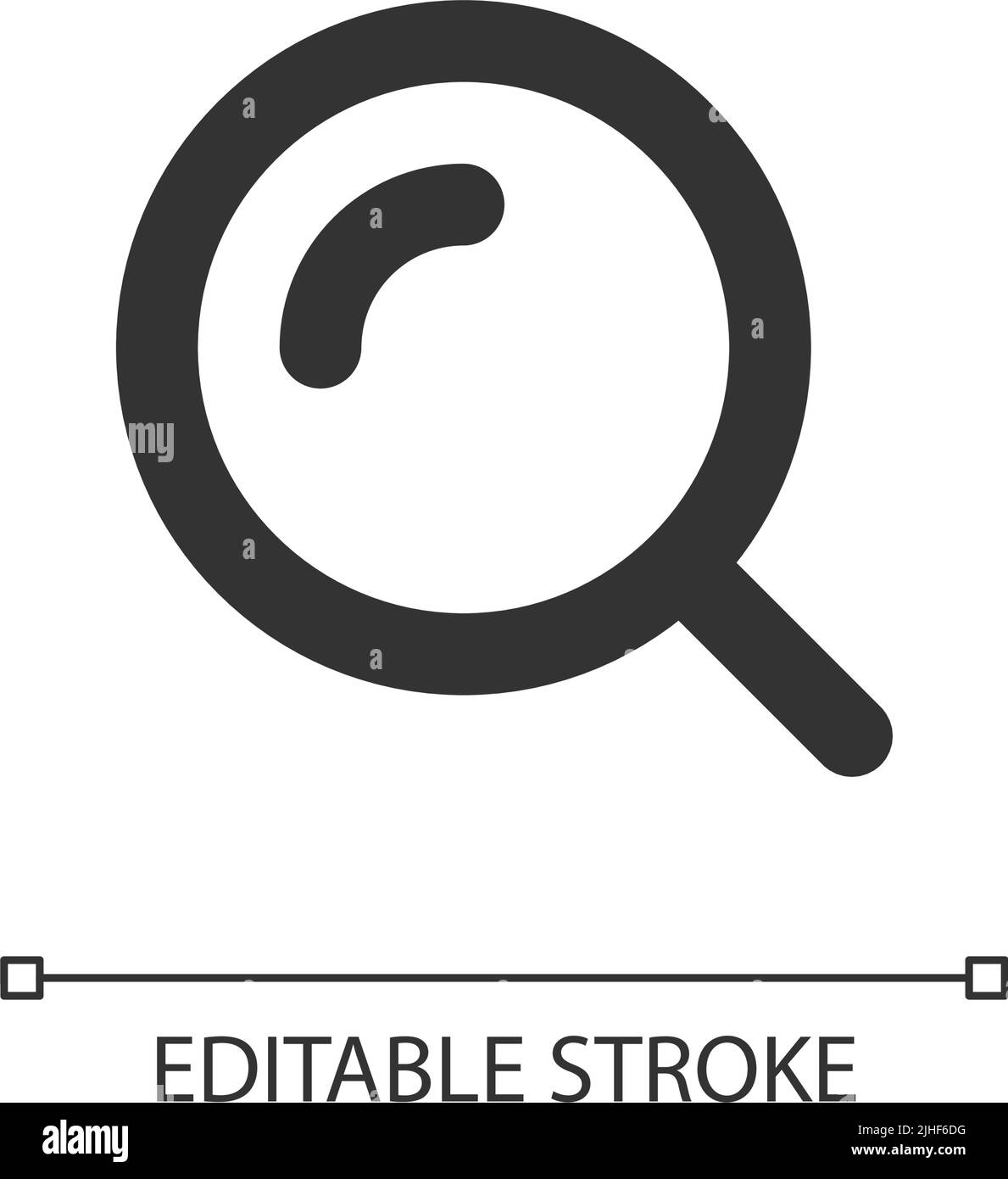 Magnifying glass pixel perfect linear ui icon Stock Vector Image & Art - Alamy