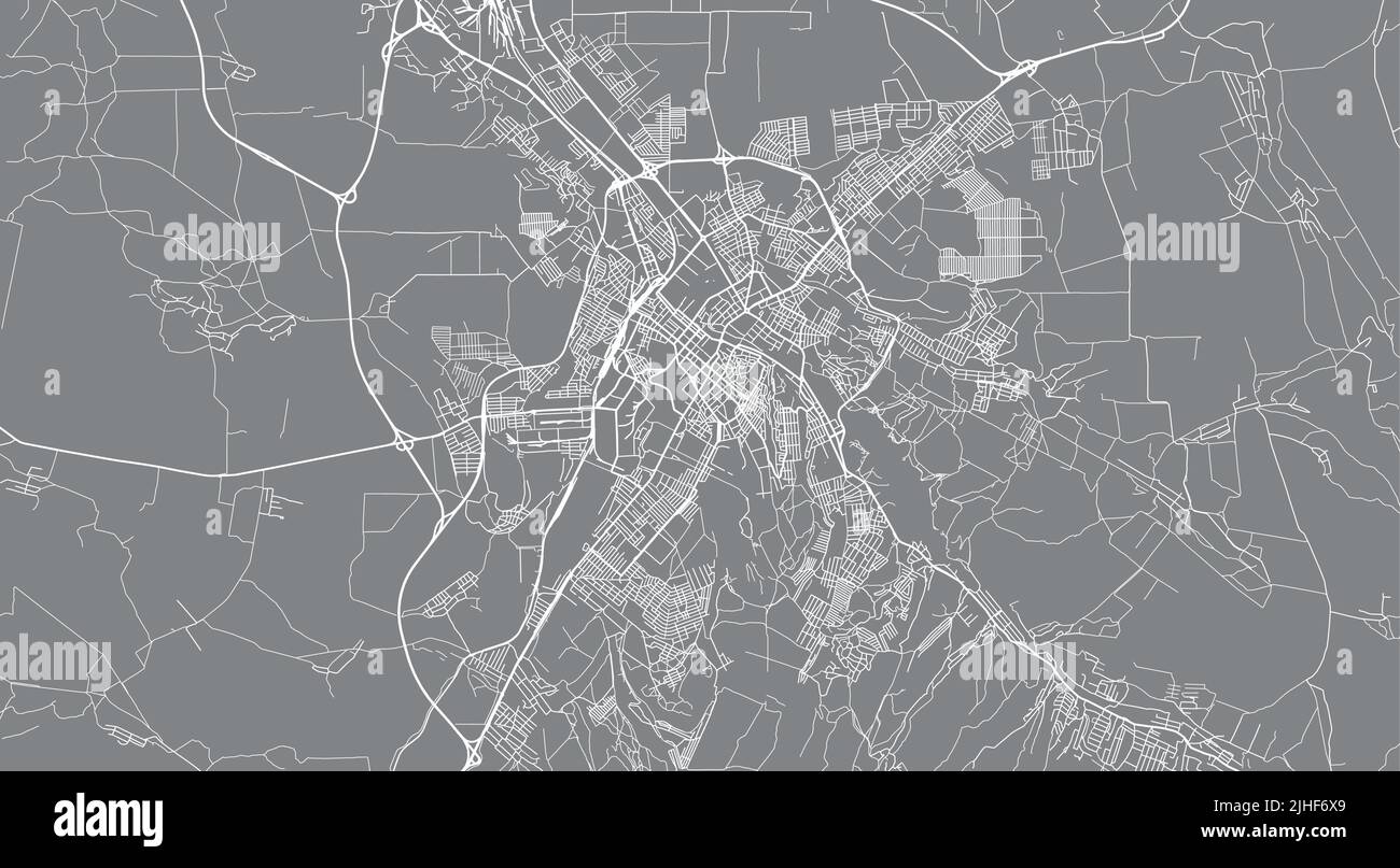 Urban vector city map of Simferopol, Ukraine, Europe Stock Vector Image ...