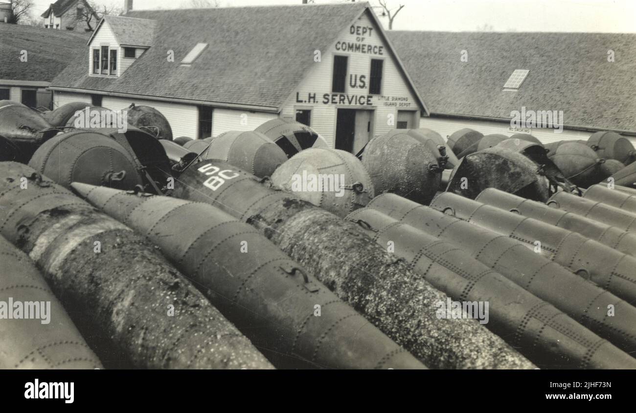 Little Diamond Island -- Maine. Looking northwesterly at dock, toward ...