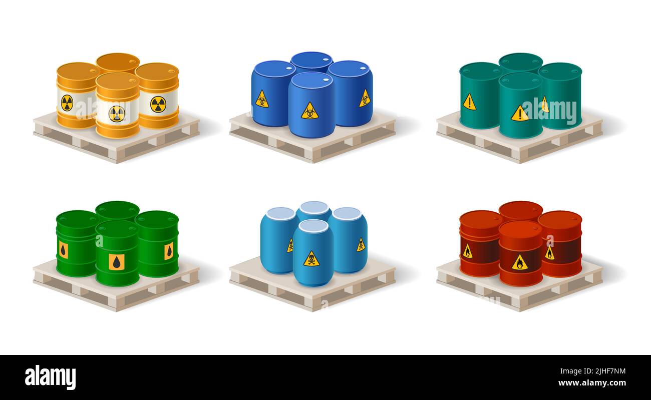 Isometric chemical barrels Stock Vector Image & Art - Alamy