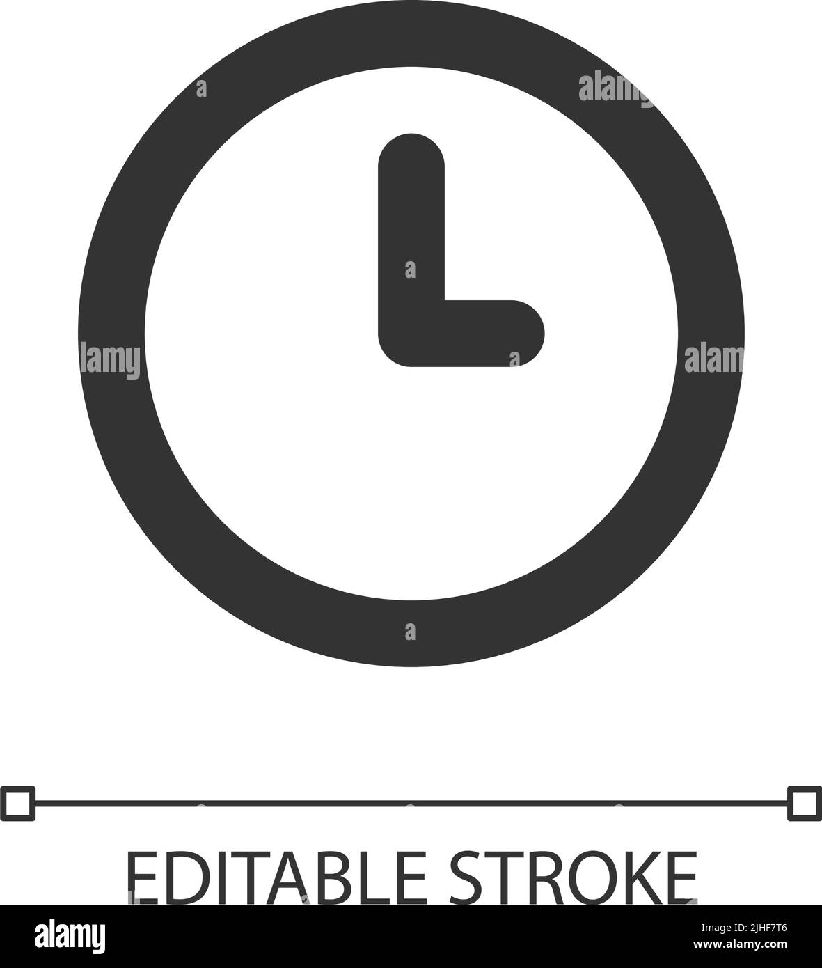 Clock pixel perfect linear ui icon Stock Vector Image & Art - Alamy