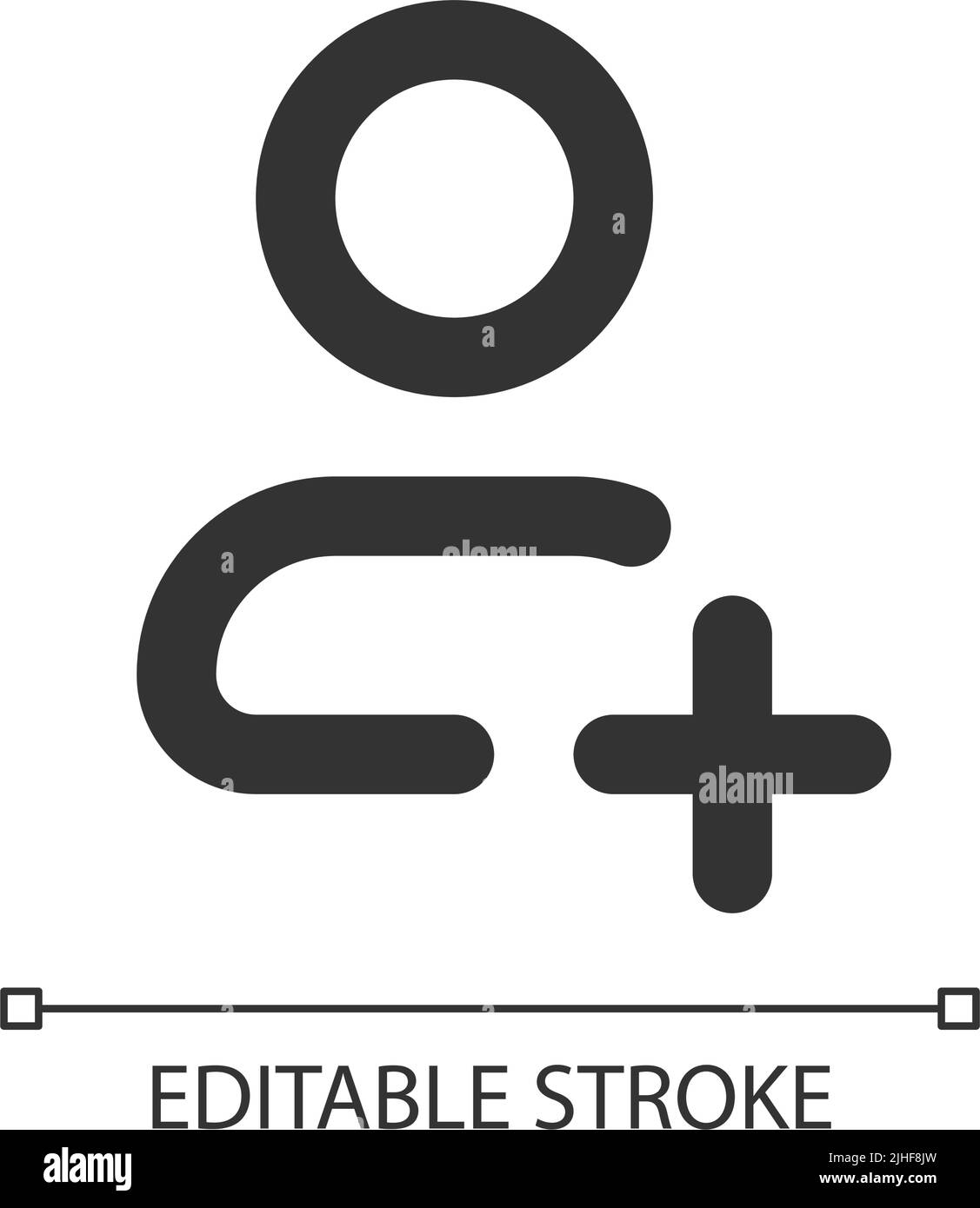 Add new contact pixel perfect linear ui icon Stock Vector Image & Art - Alamy