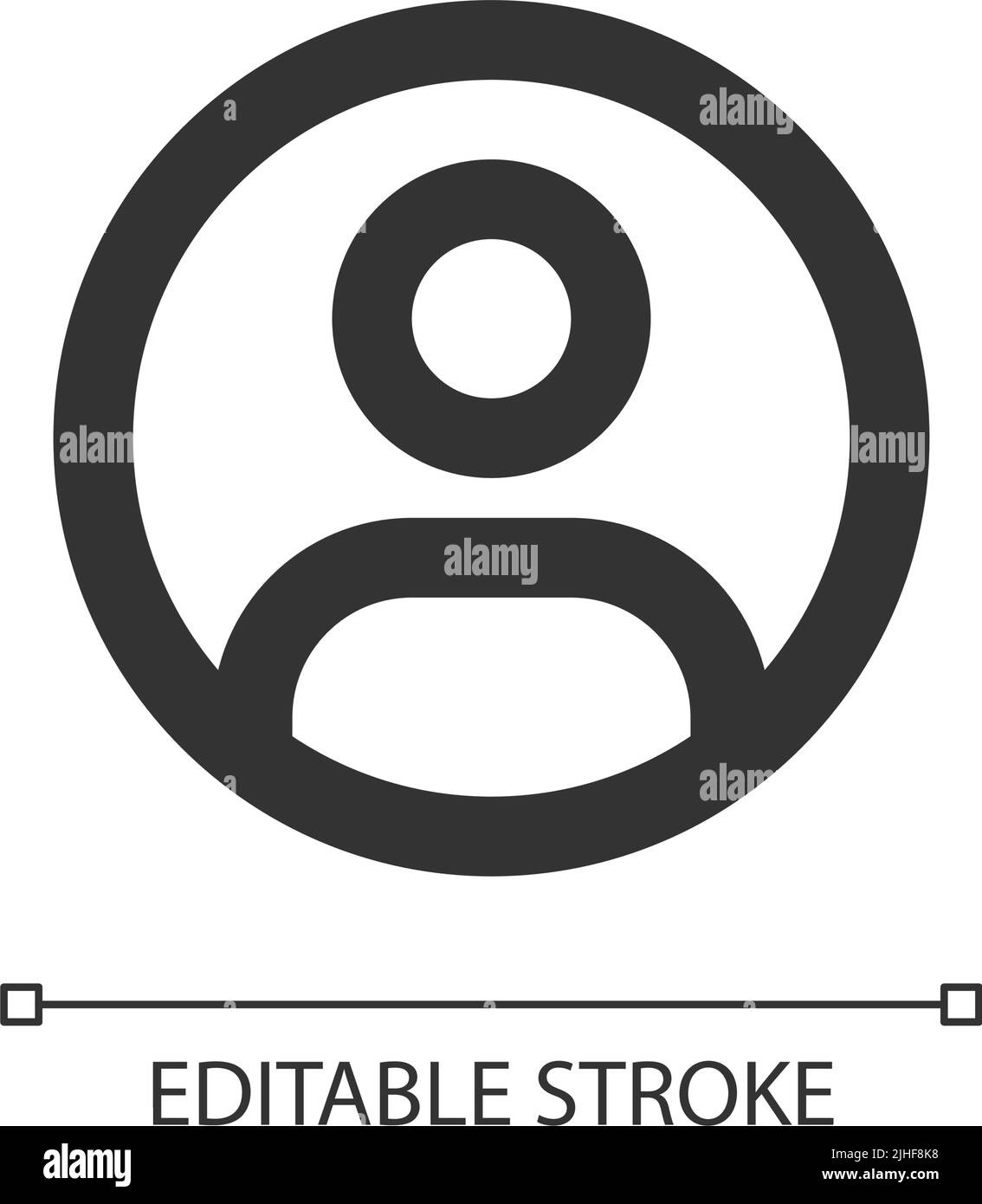 Select contact photo pixel perfect linear ui icon Stock Vector Image ...