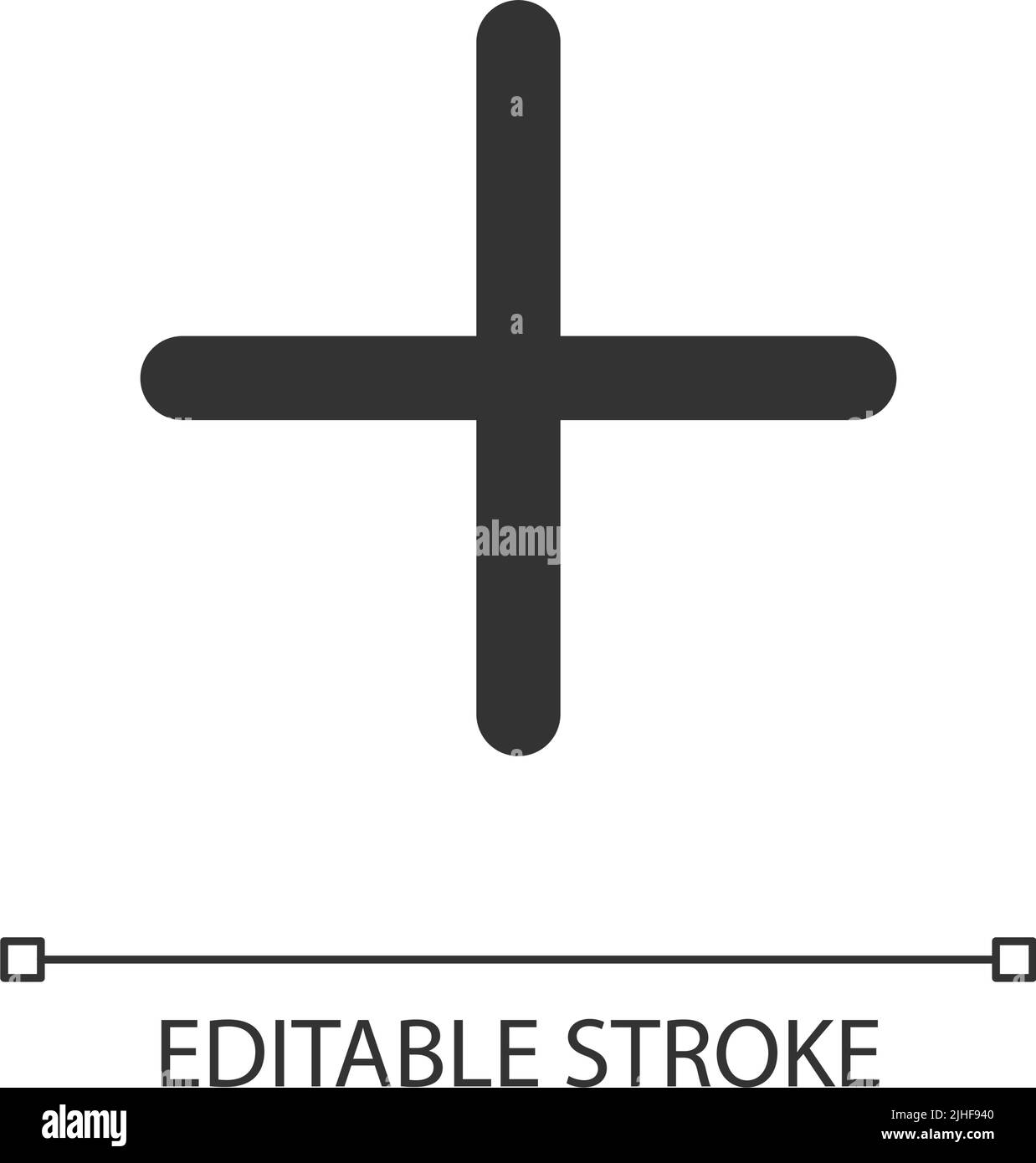 Plus pixel perfect linear ui icon Stock Vector Image & Art - Alamy