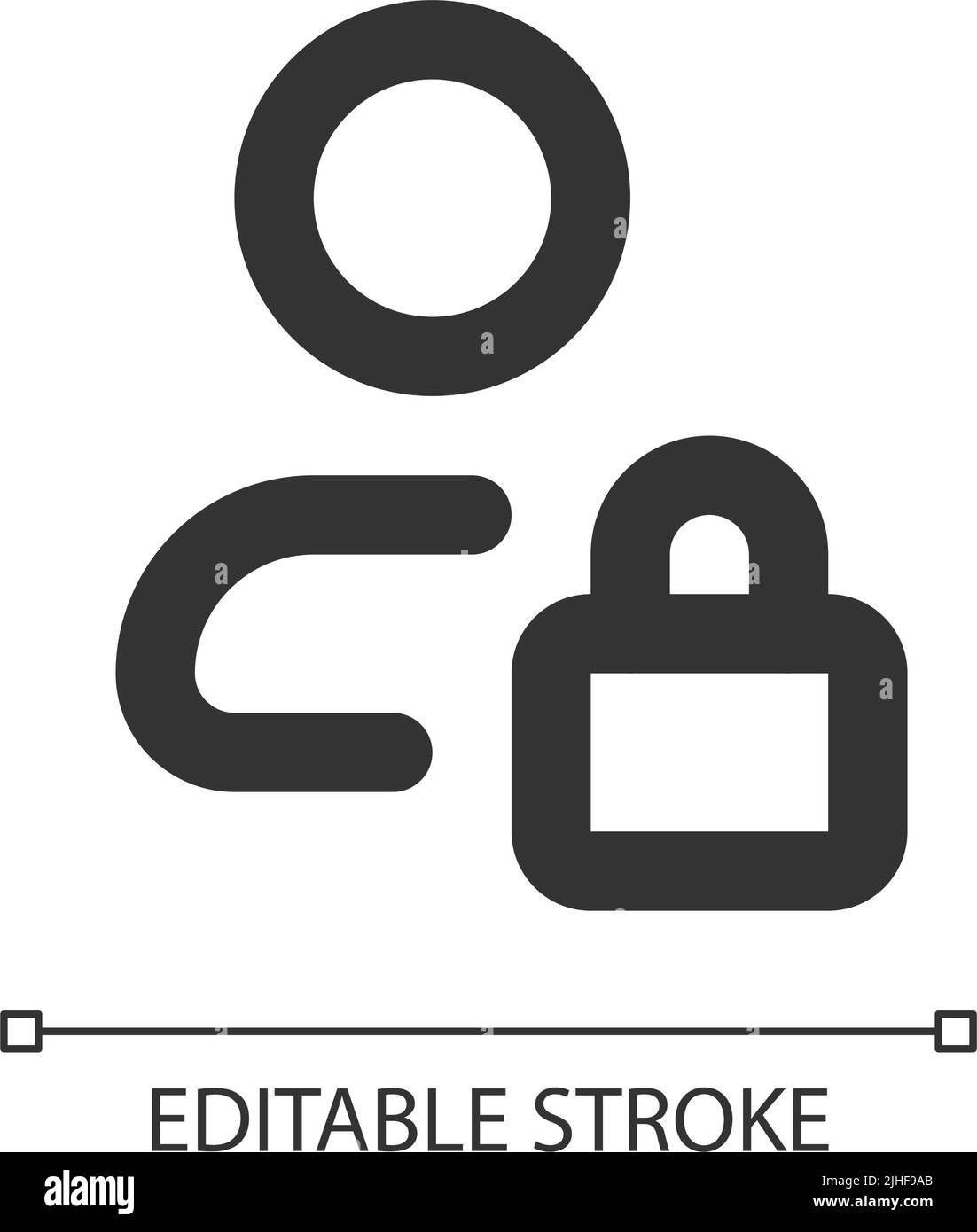 Hidden private contact pixel perfect linear ui icon Stock Vector Image & Art - Alamy