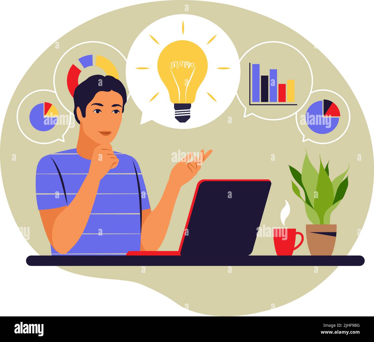 Mind map concept. Business idea generation. Plan development ...