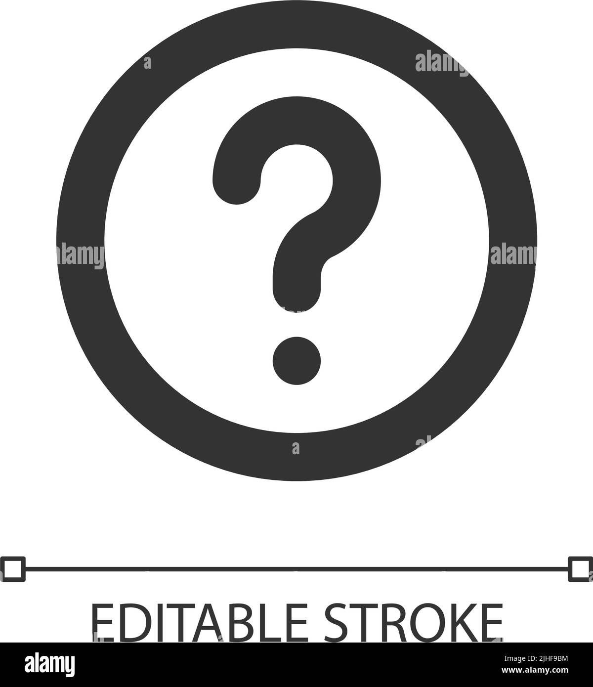 Question mark pixel perfect linear ui icon Stock Vector Image & Art - Alamy