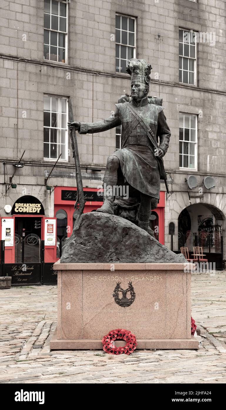 Aberdeen, Scotland, UK – June 26 2022. The Gordon Highlanders memorial ...