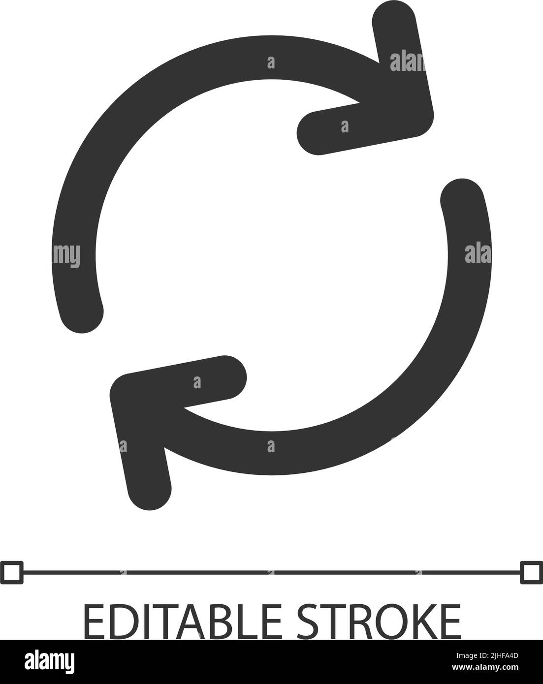 Synchronization Pixel Perfect Linear Ui Icon Stock Vector Image And Art Alamy