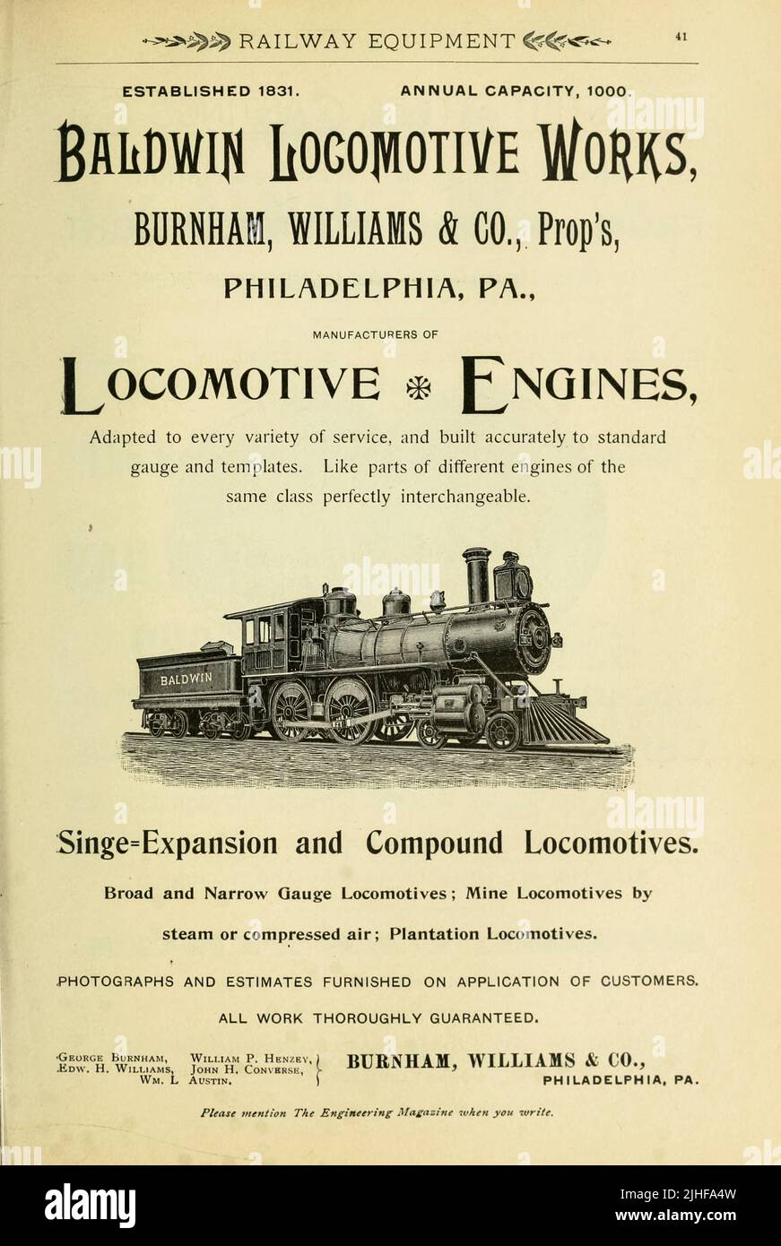 Baldwin locomotive manufacturing hi-res stock photography and images ...