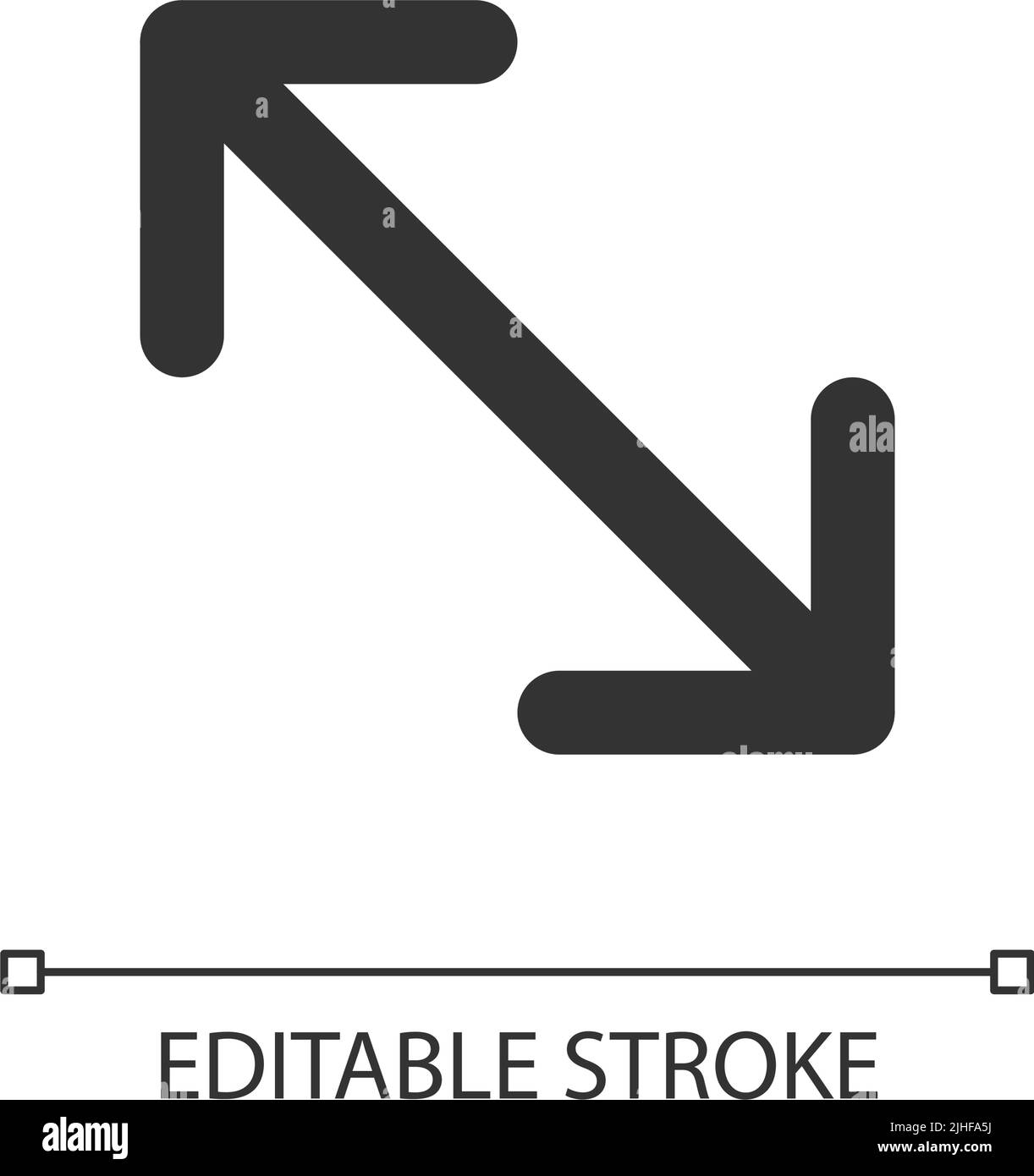 Expand pixel perfect linear ui icon Stock Vector Image & Art - Alamy