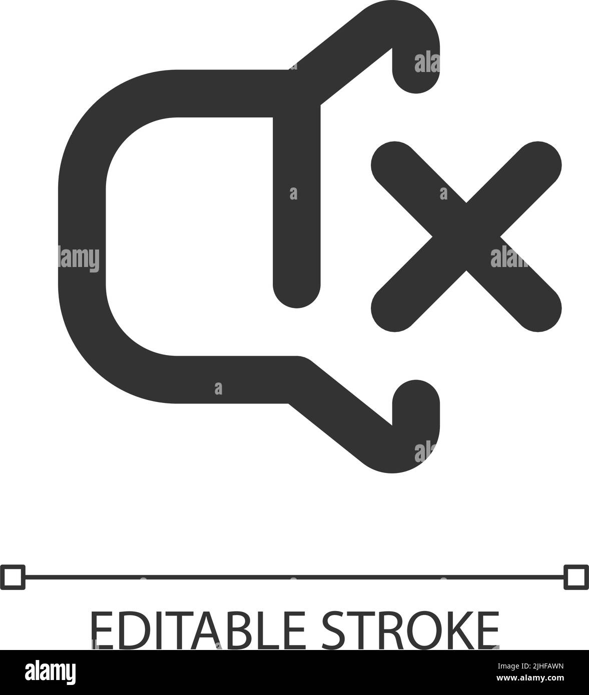 Turn off sound pixel perfect linear ui icon Stock Vector Image & Art ...