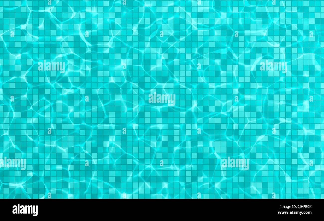 Swimming pool underwater podium with blue, turqouise tile Stock Photo ...