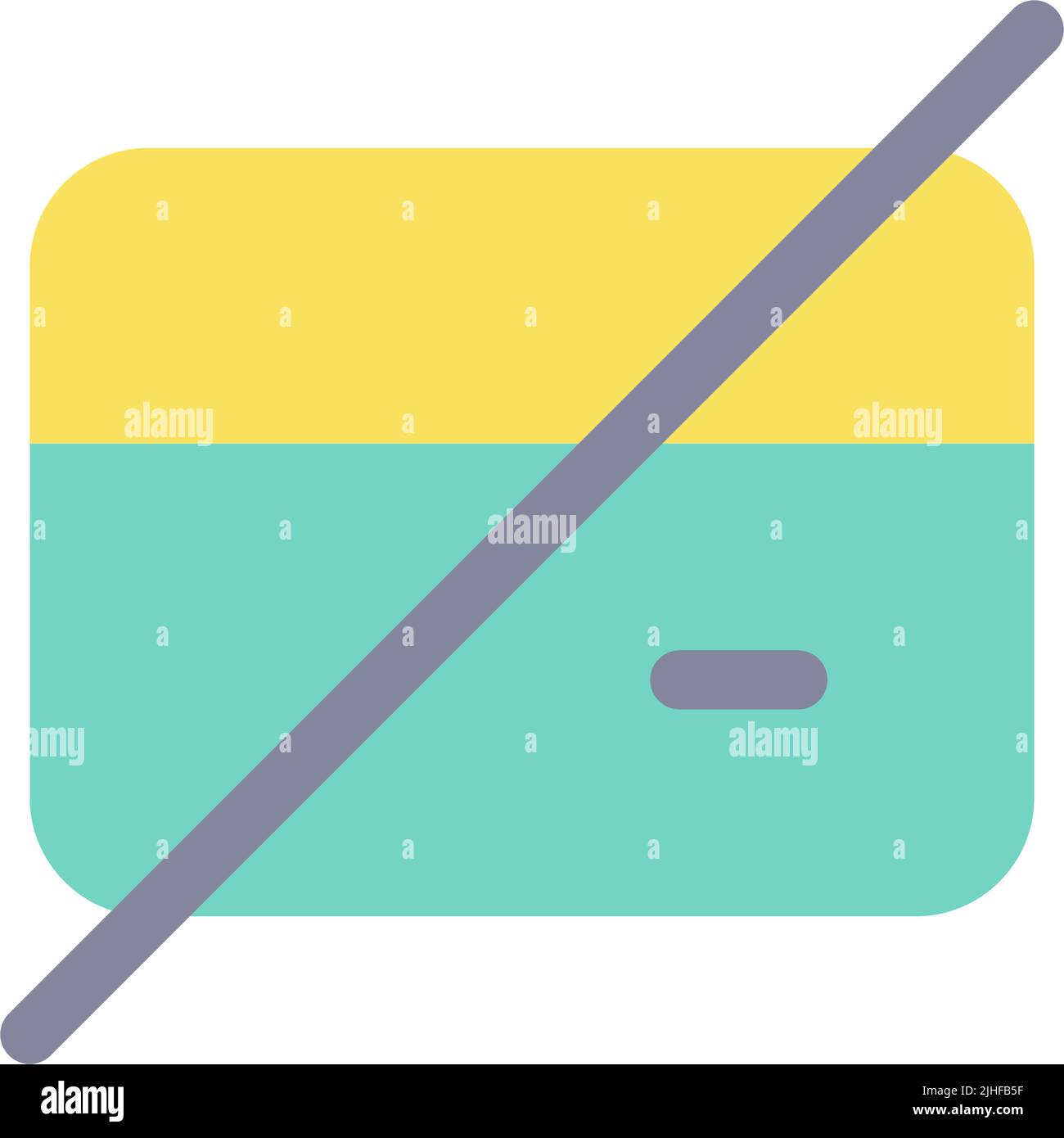 Declined payment flat color ui icon Stock Vector Image & Art - Alamy