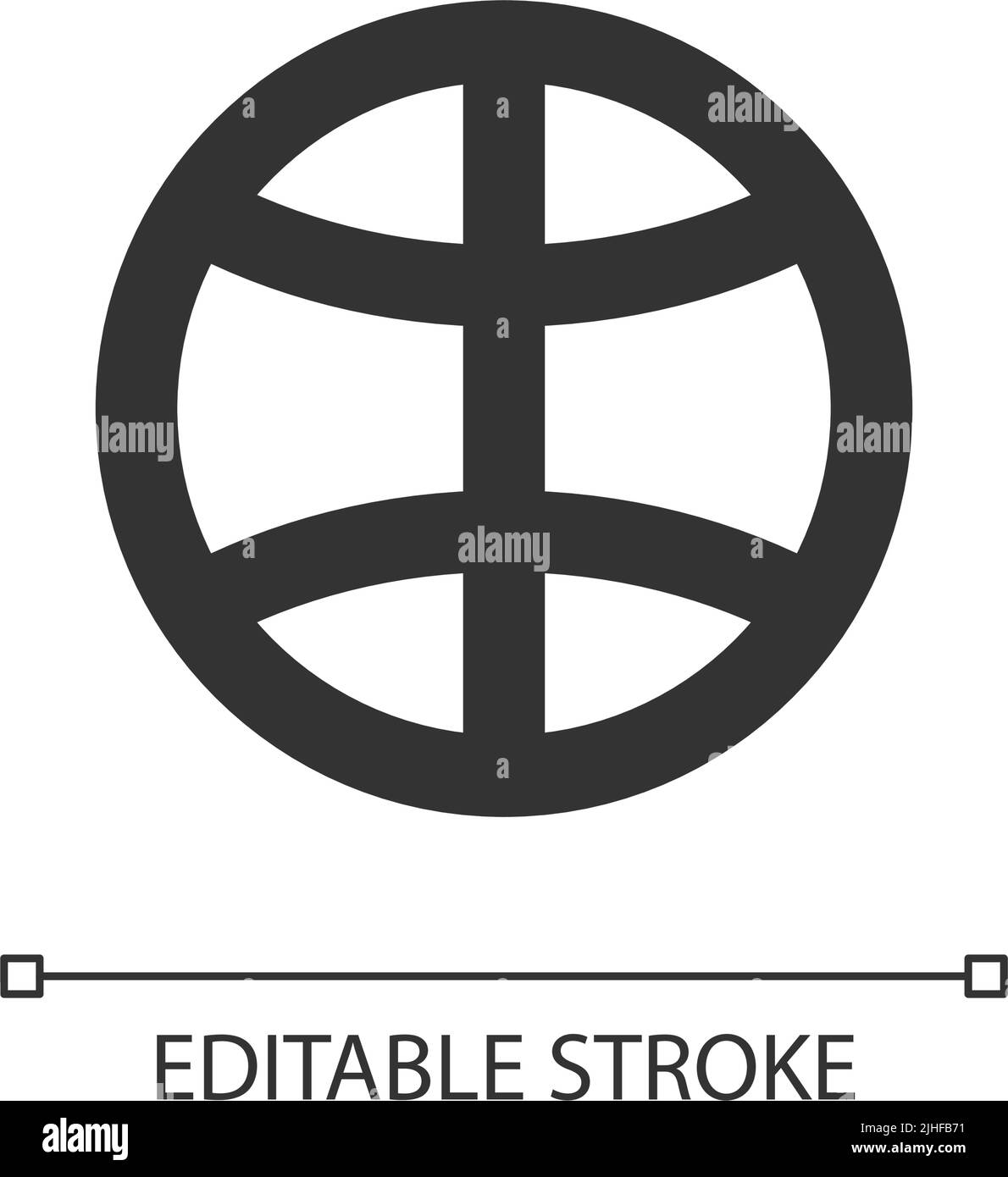 Global network pixel perfect linear ui icon Stock Vector Image & Art ...