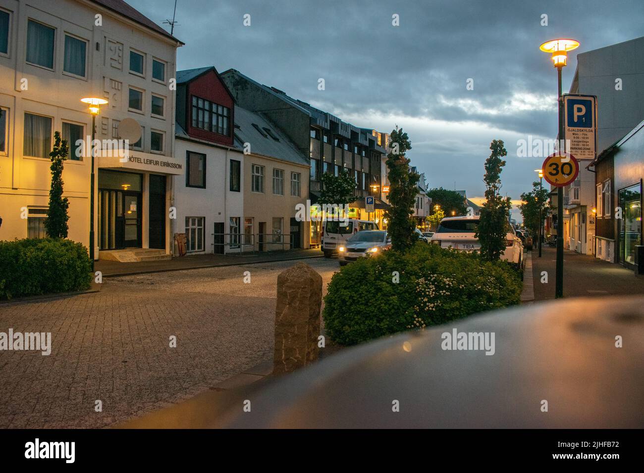 Summer night in Reykjavík, Iceland Stock Photo - Alamy