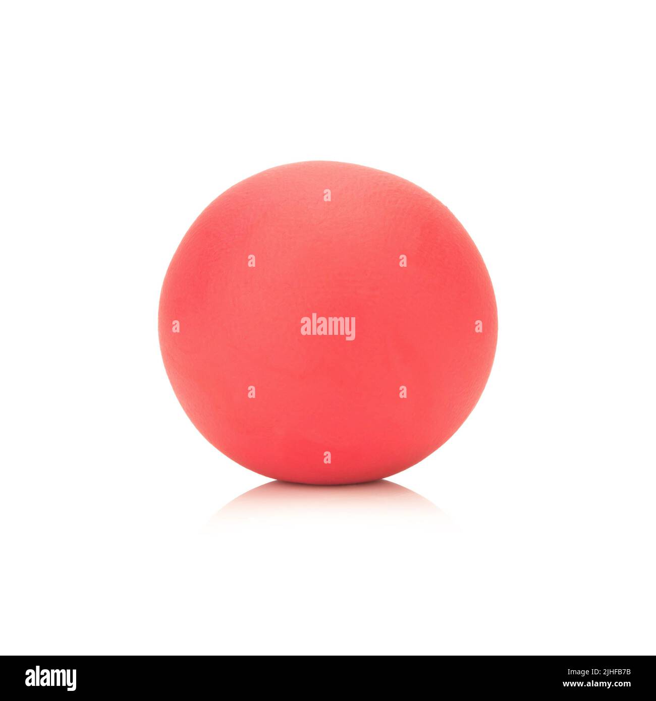 plasticine clay single red ball on white background closeup Stock Photo ...