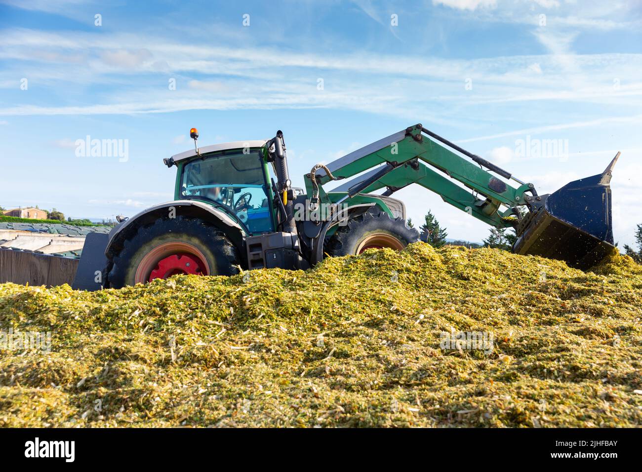 Production of fodder in agricultural complex Stock Photo - Alamy