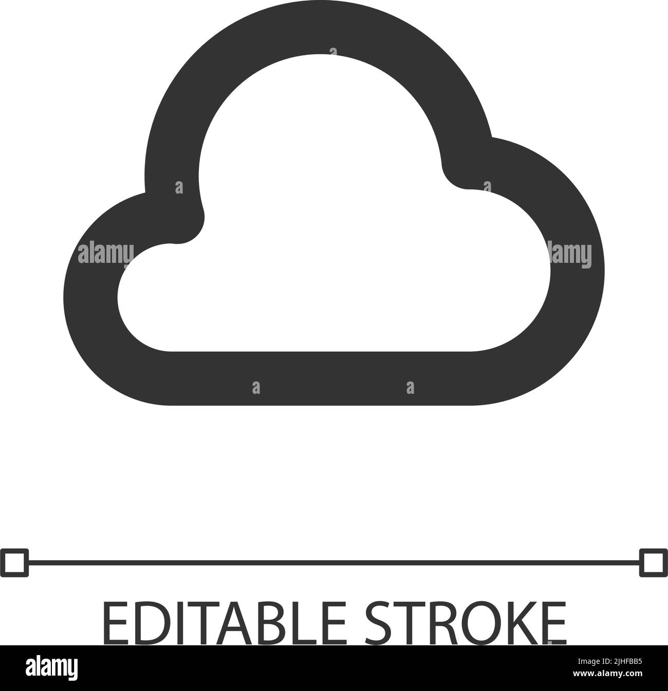 Cloud computing pixel perfect linear ui icon Stock Vector Image & Art - Alamy