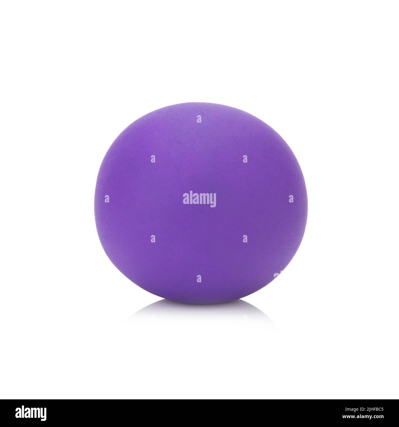 plasticine clay single purple ball on white background closeup Stock ...