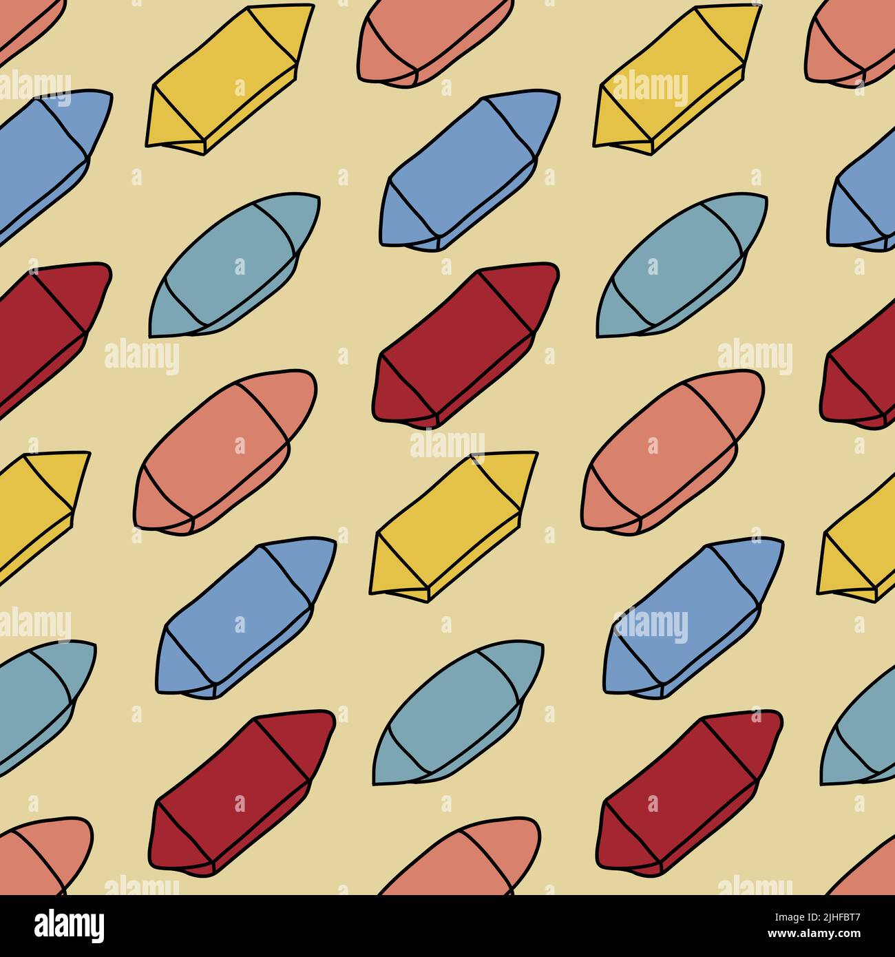 Candy in red yellow blue wrapper seamless pattern background candy ...