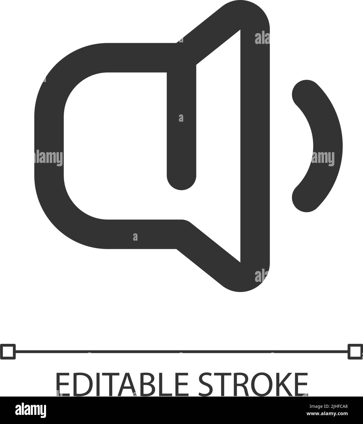 Change ringer volume pixel perfect linear ui icon Stock Vector Image ...